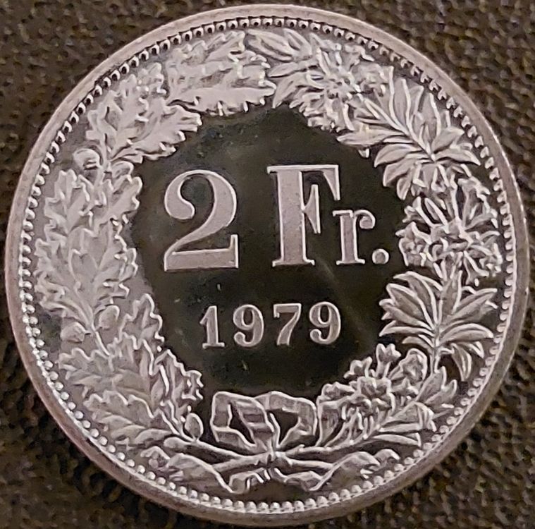 2 Franken 1979 stgl. / aus Münzsatz (Neu (gemäss Beschreibung)) in Arch für CHF 9 – mit ...