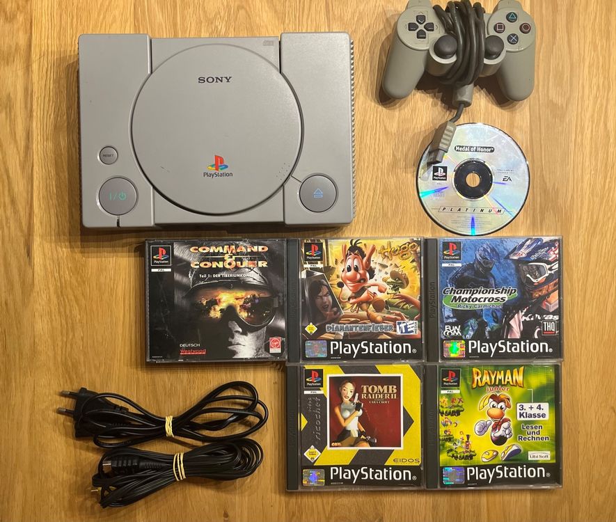 Playstation 1 + 7 Spiele PS1 Spiderman Rayman Sony Retro | Kaufen auf ...