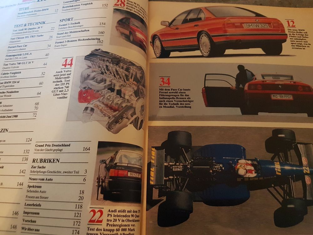 AMS /88 Audi 90 20V Volvo 740 16V Mustang 900 Cabrio 325 xx (Gebraucht ...