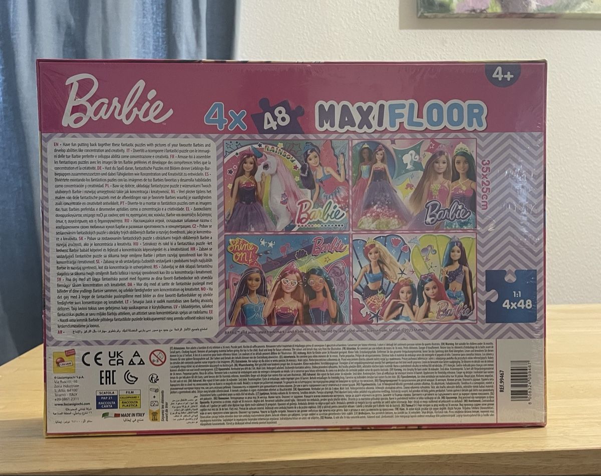 Neues Barbie Maxifloor Puzzle 4x48 Teile - ab 4 Jahren! (Neu und ...