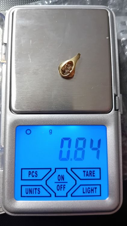 Pendentif or jaune 585, 14 carats, pierre enlevée, 0.84 gr | Kaufen auf Ricardo