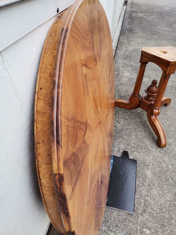 Antiker Holztisch, Runder Tisch, Alter Holztisch, Obstholz (Gebraucht ...