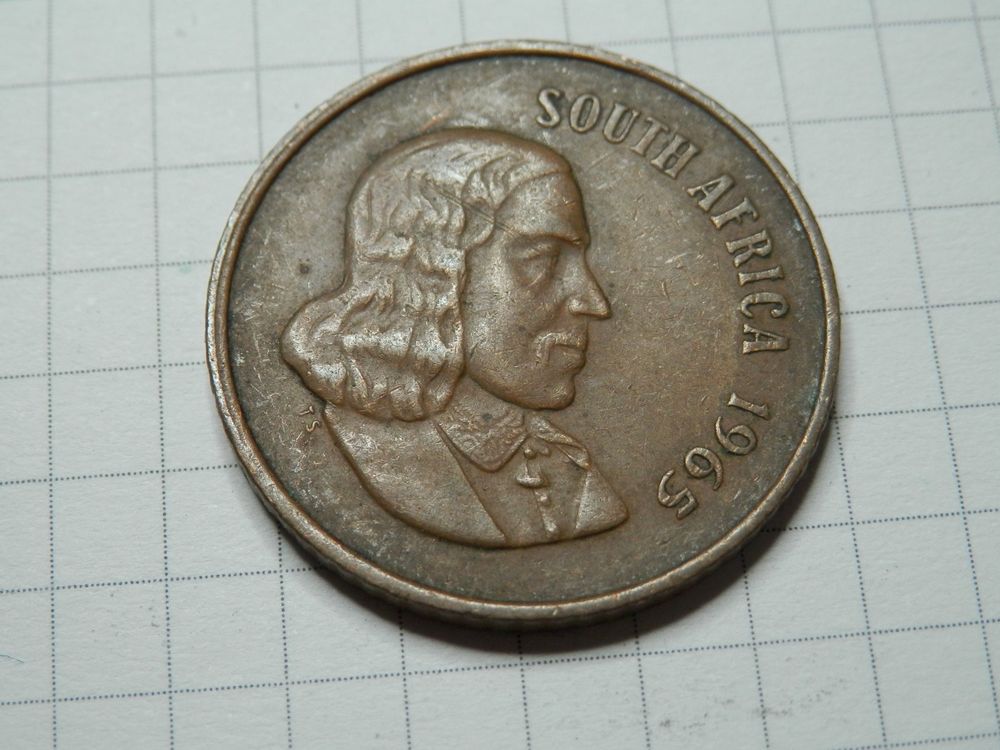 Südafrika 2 Cent, 1965 Legende in englisch - "SOUTH AFRICA" (Gebraucht ...