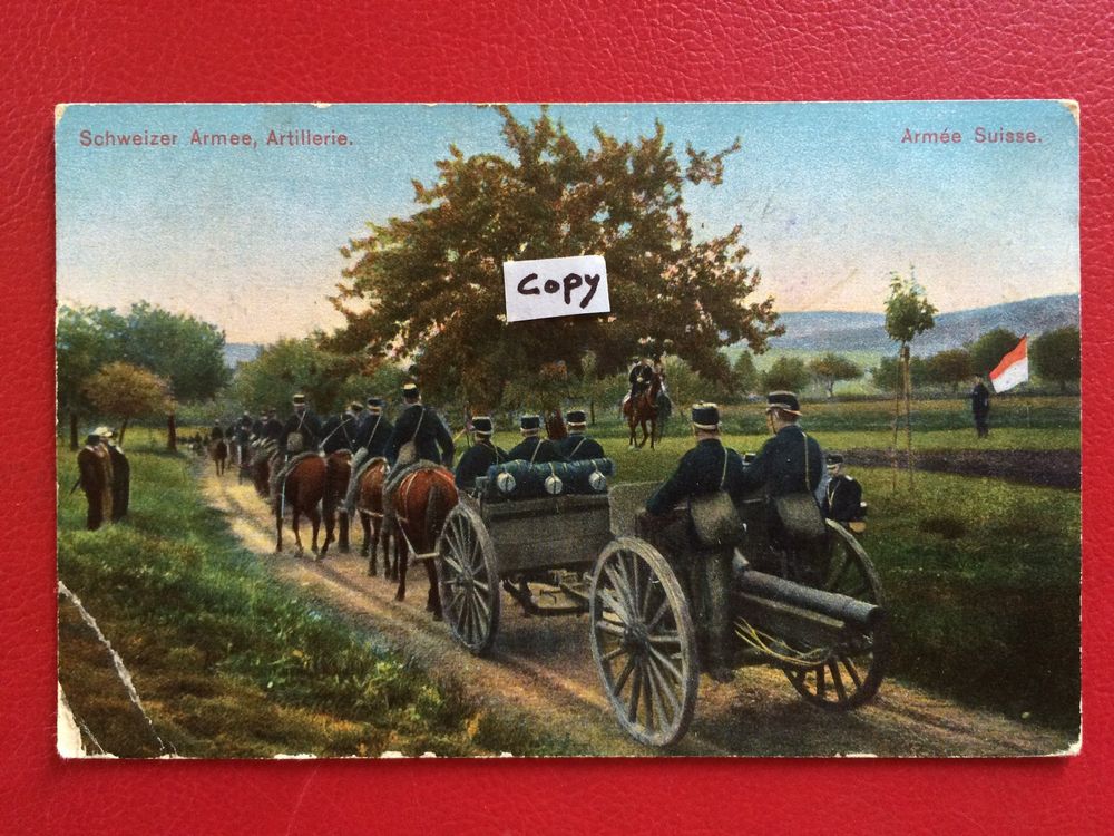 Schweizer Armee Artillerie Militär Pferde 1912 AK Carte (Gebraucht) in Küssnacht am Rigi für CHF ...