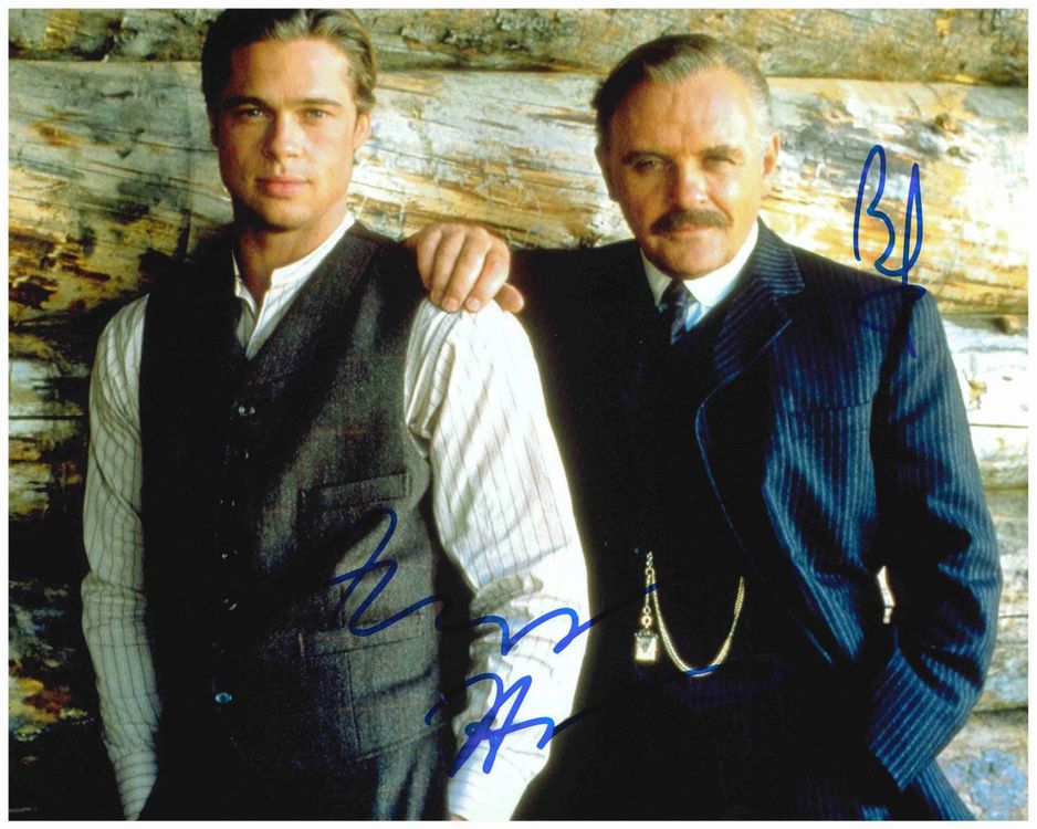 ANTHONY HOPKINS & BRAD PITT - handsigniert (20x25 cm) COA (Gebraucht ...