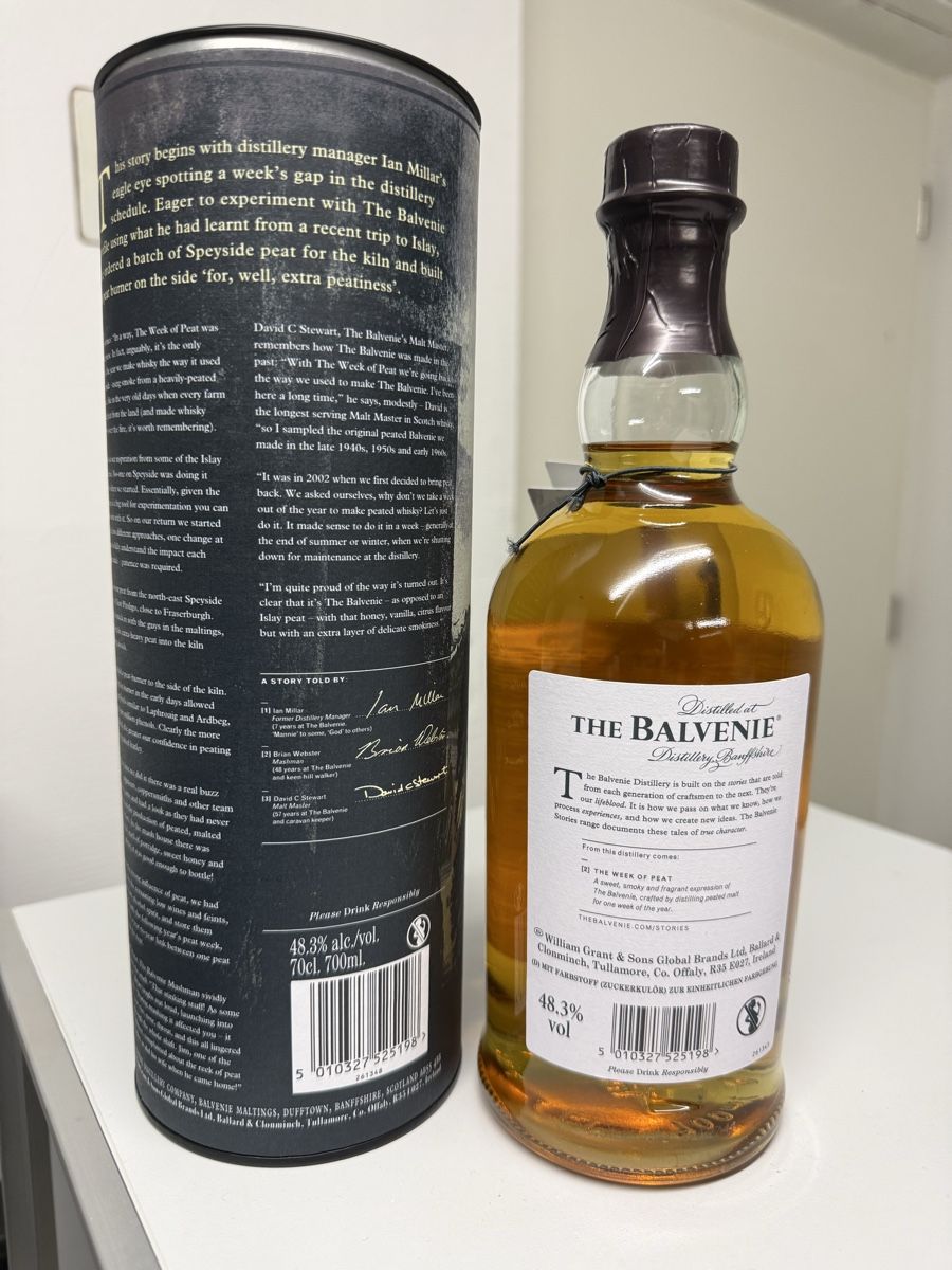 The Balvenie The Week of Peat 14 Jahre, Neuwertig! (Neu und ...