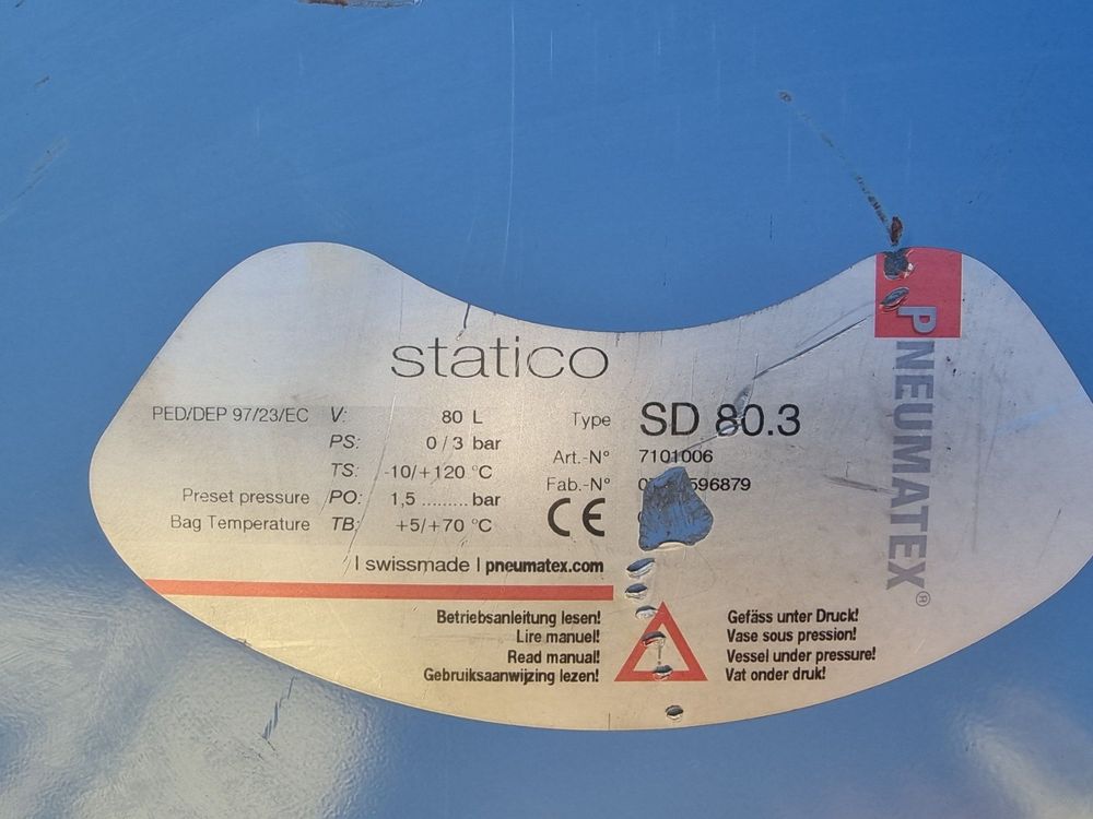 Expansionsgefäss, Druckausgleichsbehälter Pneumatex Statico (Gebraucht ...