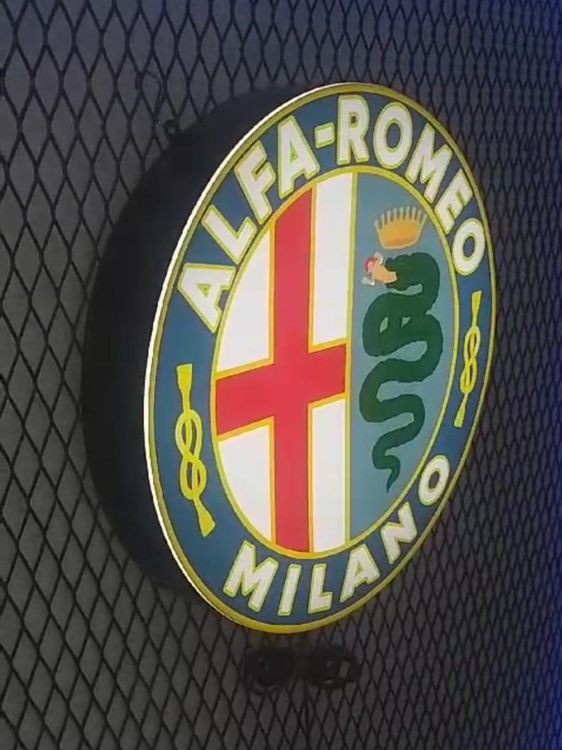 Alfa Romeo Vintage Logo Leuchte Dekoration Wandleuchte (Neu und ...