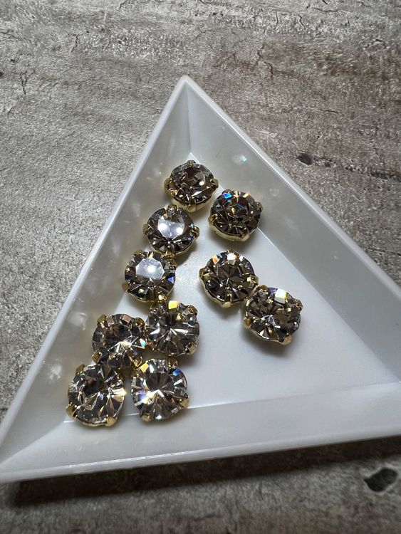 Preciosa Components, SS39 Montée Crystal mit gold Kessel neu (Neu und ...