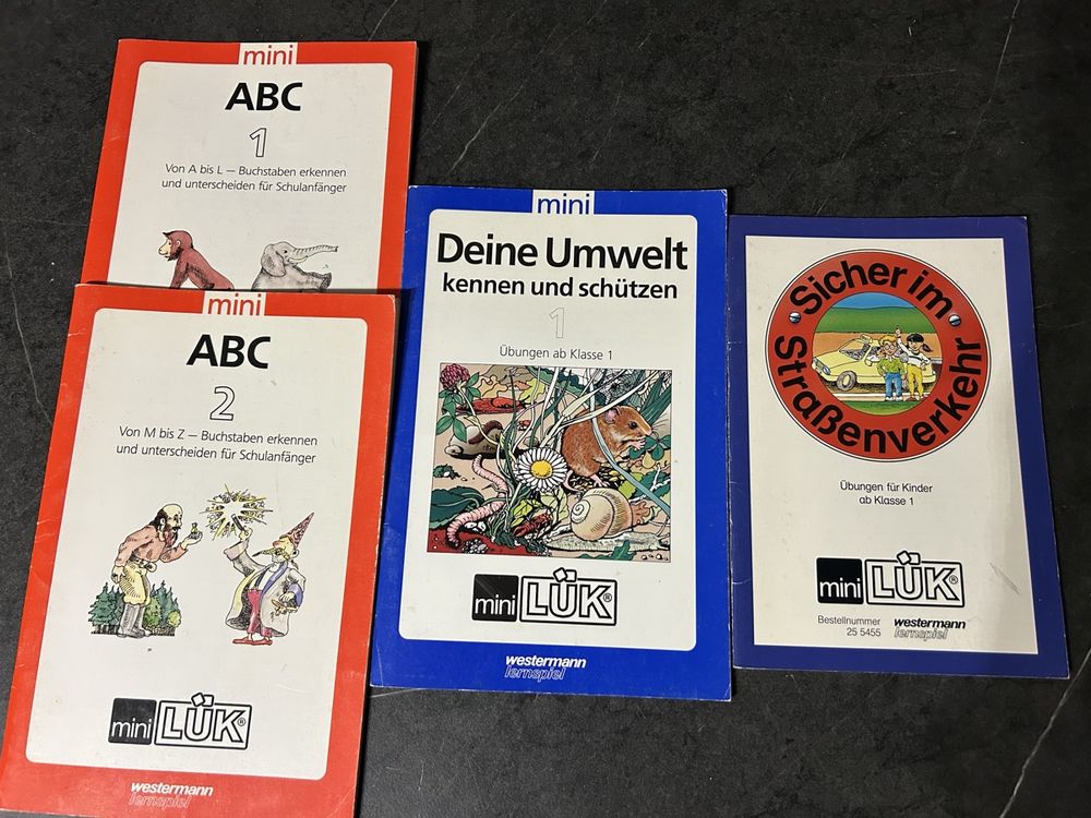 Mini LÜK Lernspiele Set ABC 1, ABC 2, Umwelt, Verkehr (Gebraucht) in ...