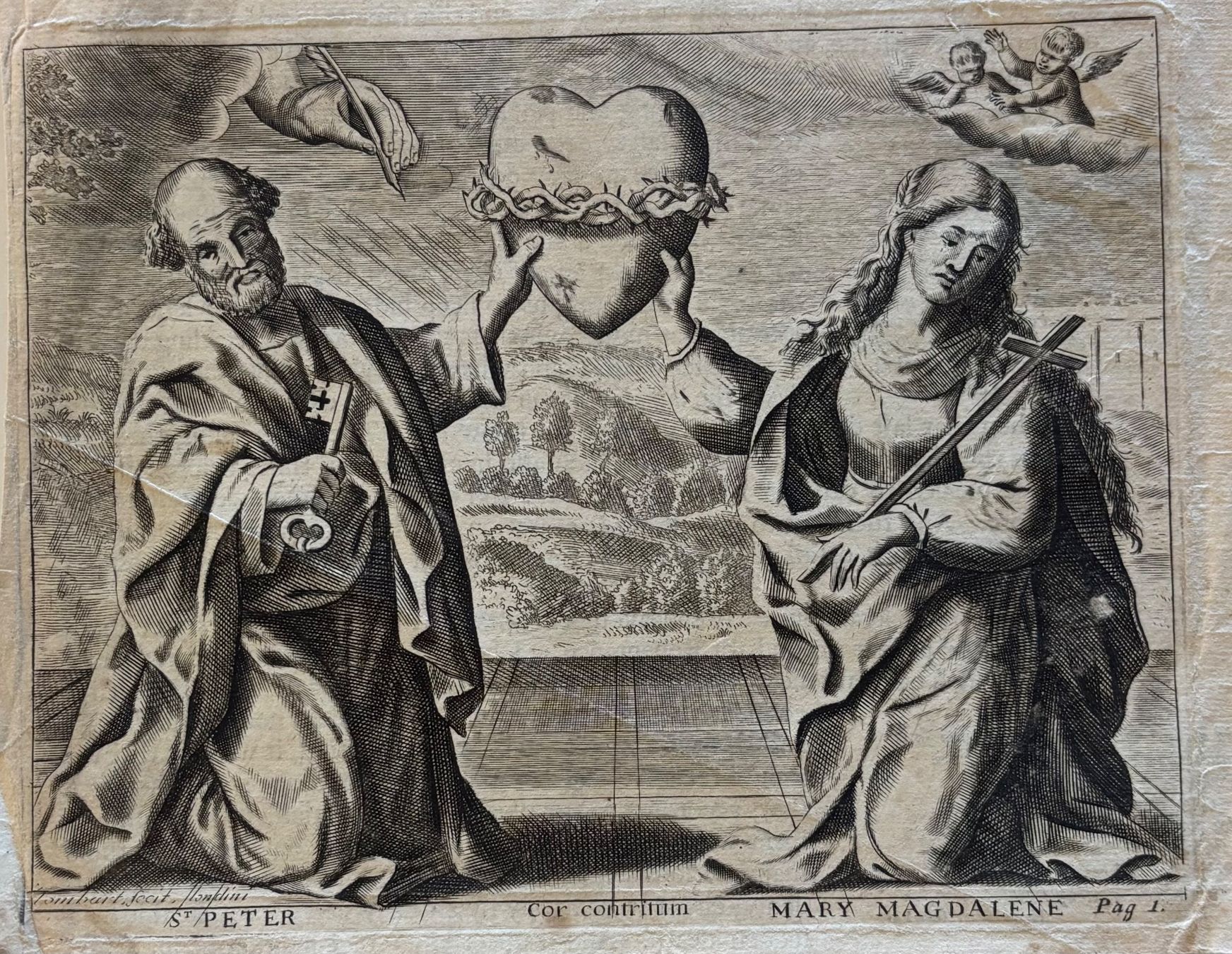 Orig. Kupferstich um 1680 - St. Peter, Maria Magdalena (Gebraucht) in ...