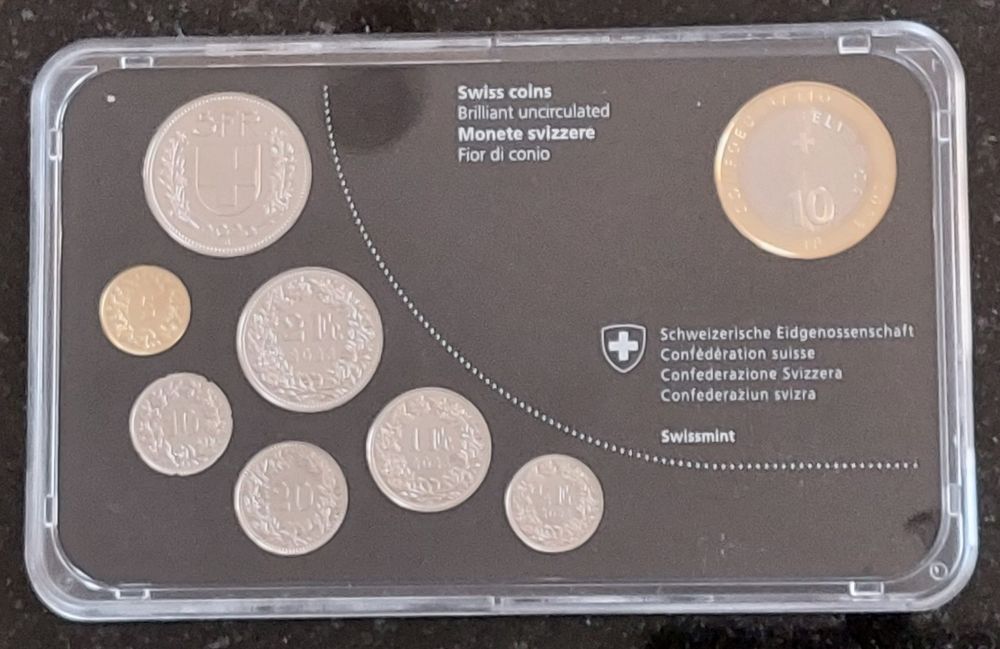 CH - Münzsatz 2023 stgl Rosenlaui Gletscher (Neu und originalverpackt) in Arch für CHF 62 – mit ...