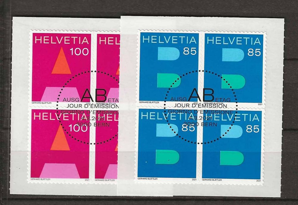 B1813 - Courrier A & B 2021 B4 1er jour (Gebraucht) in Trélex für CHF 5 – mit Lieferung auf ...