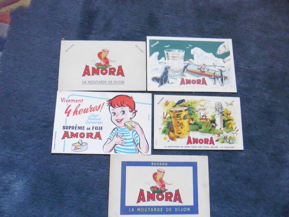 AMORA,Senf,Leberpain,6 antike Werbe-Grafiken,Eskimo,Tiere | Kaufen auf ...