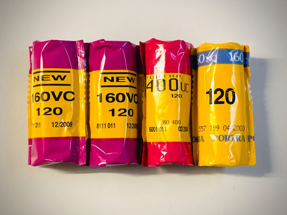 4x Kodak Portra 120 Farb-Negativ C41 - VC + NC (Neu und ...
