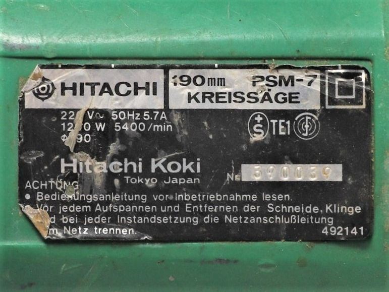 HITACHI PSM 7 Kreissäge | Kaufen auf Ricardo