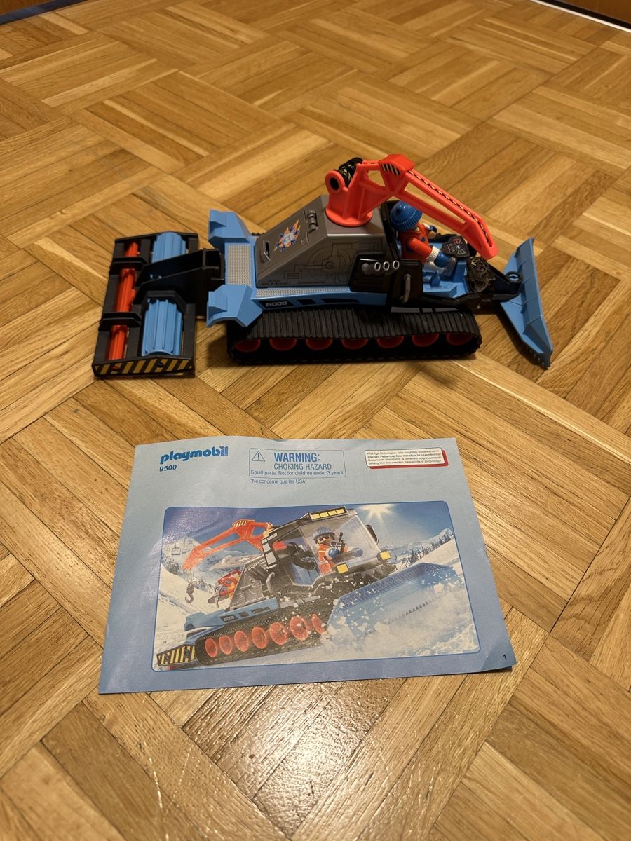 Playmobil Pistenfahrzeug 4143 mit Kran & Figur, Winter ️ (Gebraucht) in ...