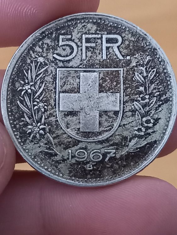 5 Schweizer Franken Münze 1967 B (Gebraucht) in Murten für CHF 9 – mit Lieferung auf Ricardo kaufen