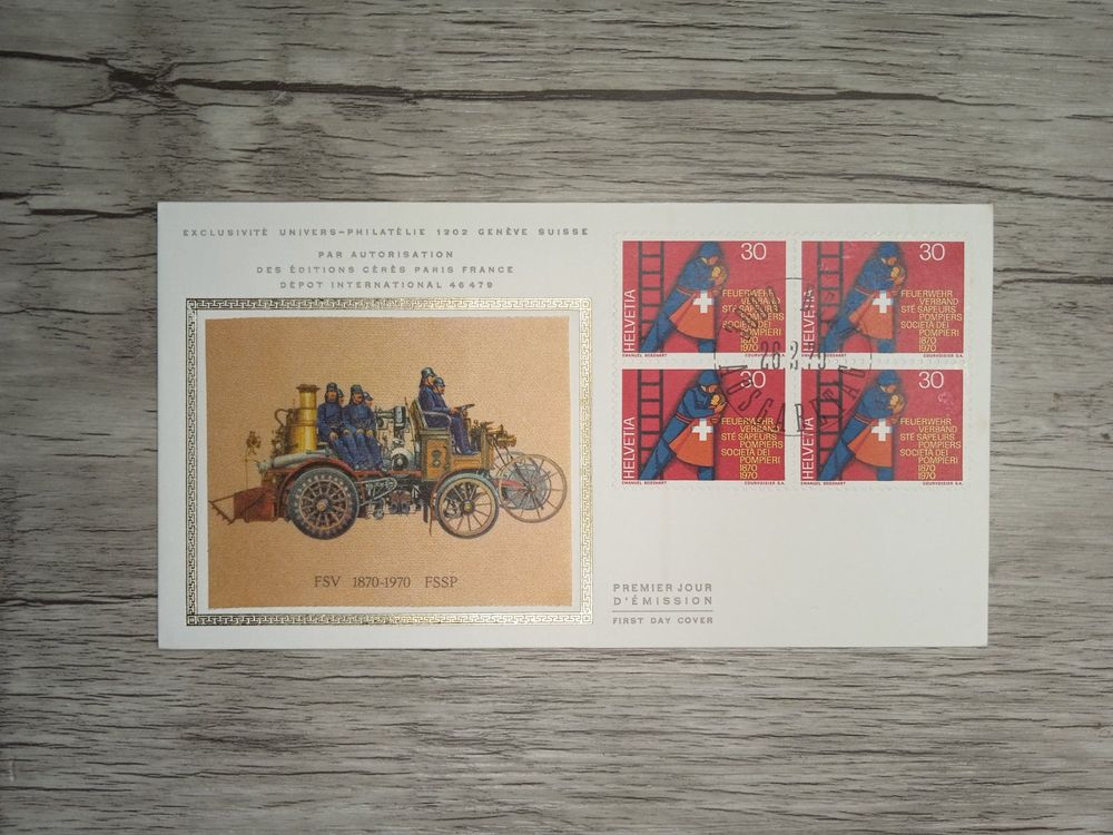 TR08 Enveloppe + Timbre Suisse 1970 (Gebraucht) in Cousset für CHF 0.65 – mit Lieferung auf ...