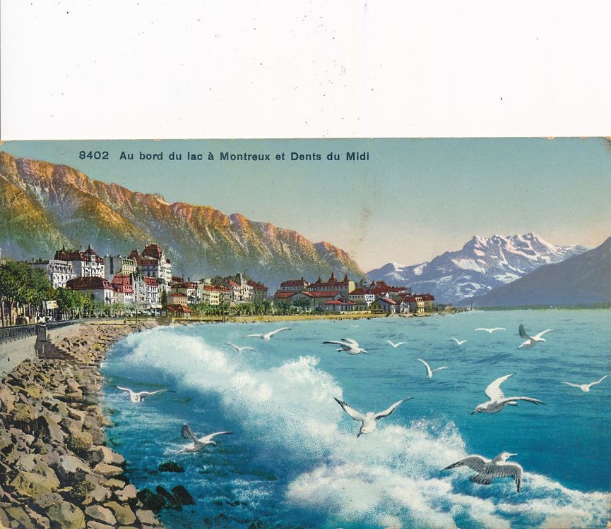 Au bord du lac à Montreux et Dents du Midi | Kaufen auf Ricardo