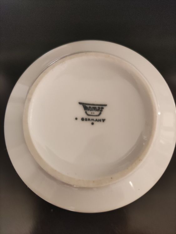 Thomas Vintage Dose mit Deckel weiss mit Silberrand (Gebraucht) in ...