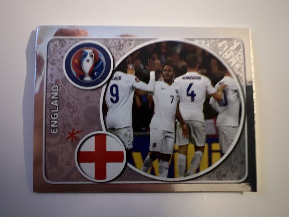 Panini Frankreich EM 2016 England Mannschaft Glitzerbild (Neu (gemäss ...