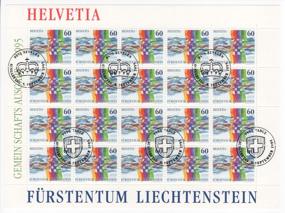 1995 Bogen ET Gest. Gemeinschaftsausgabe Schweiz/Liechtenst. (Gebraucht) in Gordola für CHF 8 ...