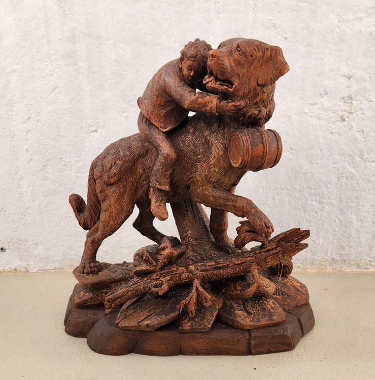 Sehr Selte Antike Grosse Brienzer Figur Hund Mit Junge (Gebraucht) in ...