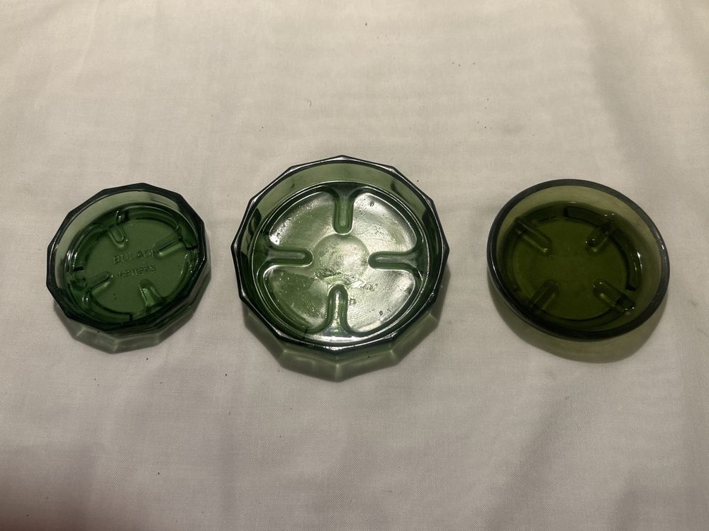 3 BÜLACH Untersetzer für Blumentöpfe grün, Vintage 70er Jahr (Gebraucht ...