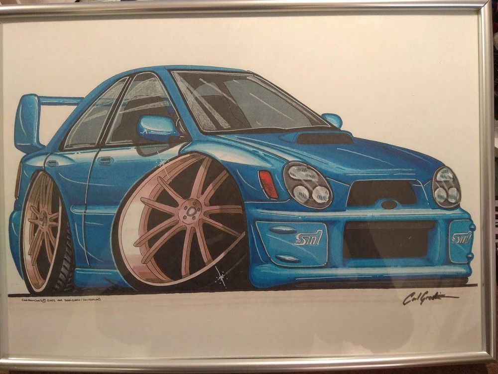 Subaru STI Cartoon- Bild 2002 | Kaufen auf Ricardo