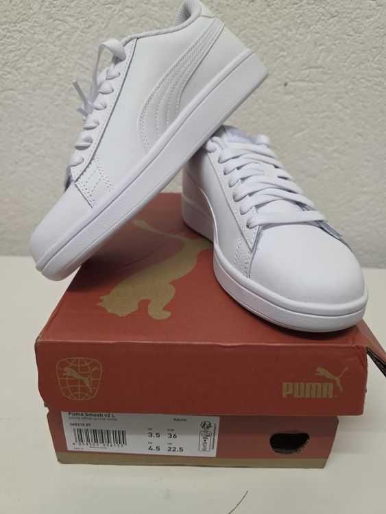 PUMA Sneackers Smash v2L Gr. 36 weiss NEU (Neu und originalverpackt) in ...