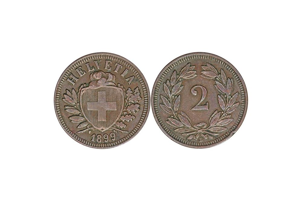 2 Rappen von 1899, sehr schöne Erhaltung (Gebraucht) in Kollbrunn für CHF 8 – mit Lieferung auf ...