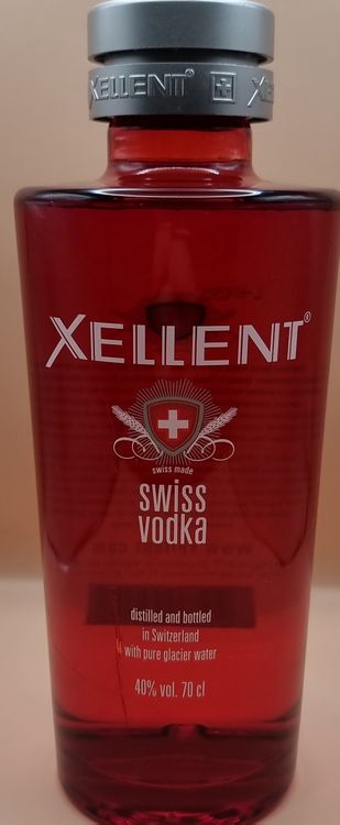 Xellent Swiss Vodka, rot, 40% Vol., ungeöffnet (Neu und ...