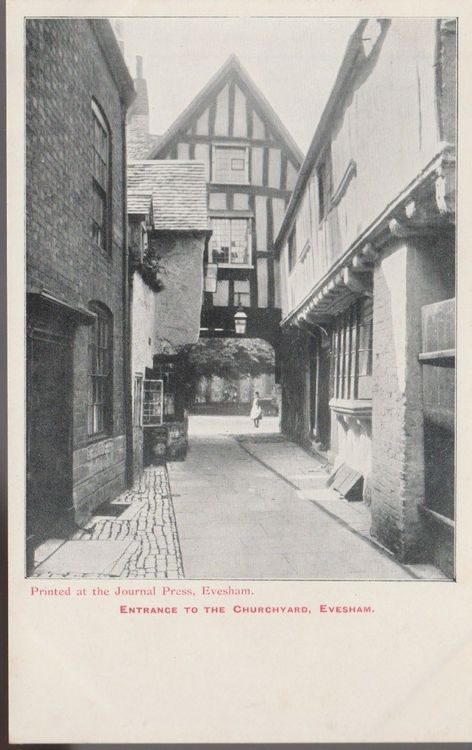 old UK Postcard EVESHAM - ENTRANCE TO THE CHURCHYARD Smith's (Gebraucht ...