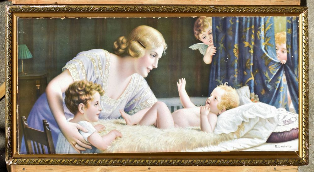 Lythographie "das Nesthäckchen" Jahr ca. 1920 Weihnachtsdeko (Gebraucht) in Biel/Bienne für CHF ...