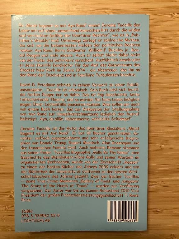 Meist beginnt es mit Ayn Rand - Jerome Tuccille (Gebraucht) in Bern für ...