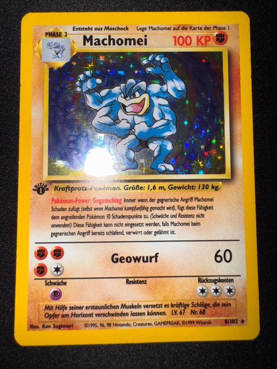Pokemon Machomei 1.Edition Holo 8/102 - Base - DE (Gebraucht) in Bürglen UR für CHF 39.95 – mit ...