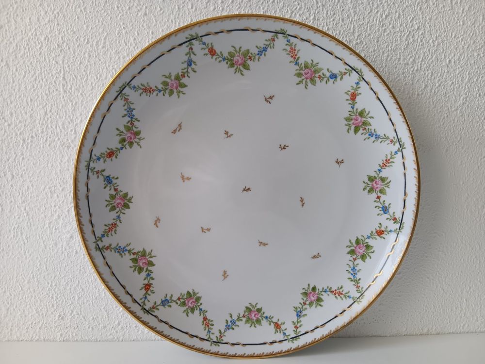 Assiette en porcelaine peinte à la main / Handgemalt Teller (Gebraucht ...