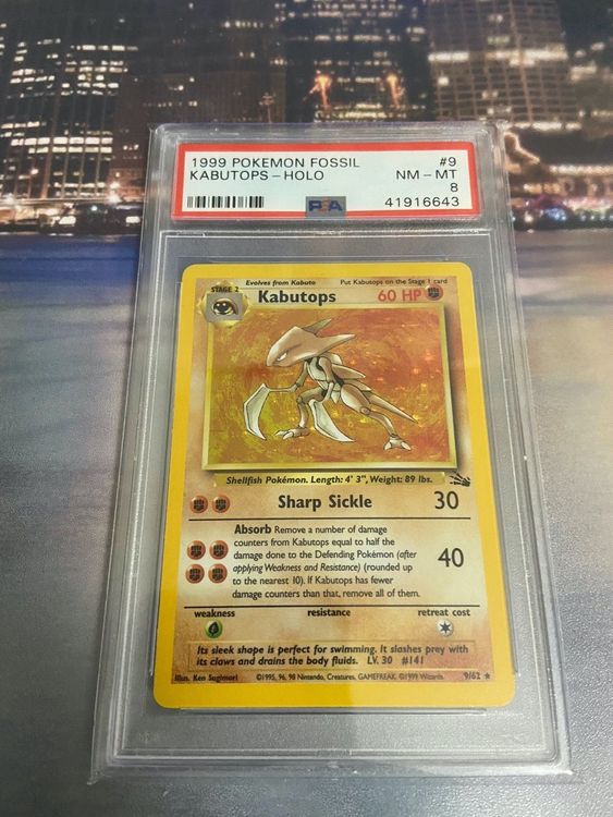 Pokemon 1999 Fossil Kabutops HOLO PSA 8 | Kaufen auf Ricardo
