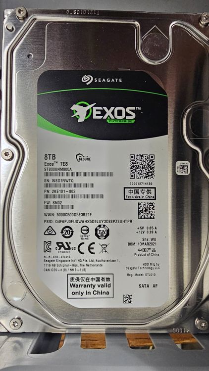 Seagate Exos 7E8 8TB HDD (Gebraucht) in Dorf für CHF 85 – mit Lieferung ...