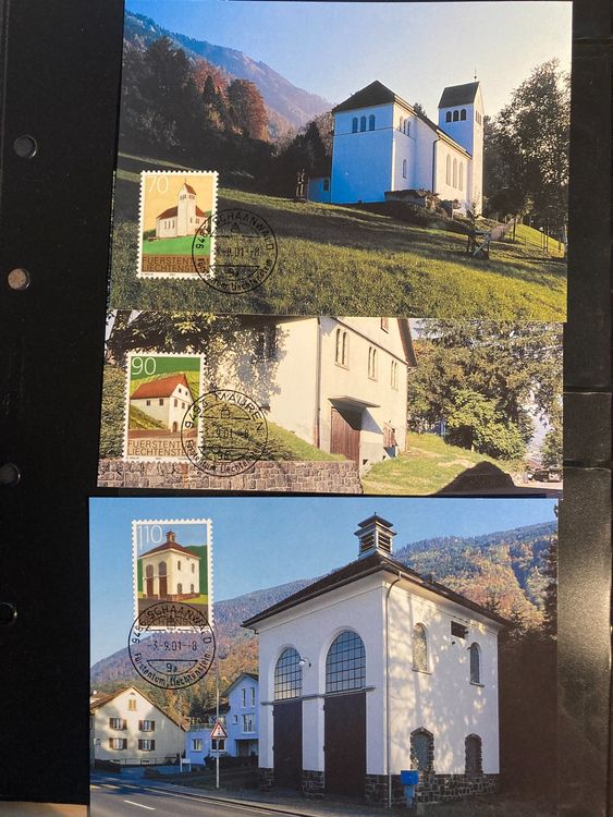 Liechtenstein 2001 Satz Maximumkarten Ortsbildschutz (Neu (gemäss Beschreibung)) in Liestal für ...