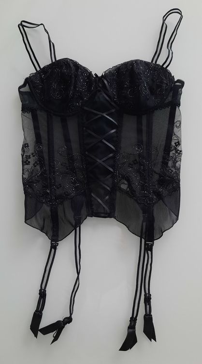 Corsage mit Strapsen und passenden String (Neu (gemäss Beschreibung ...