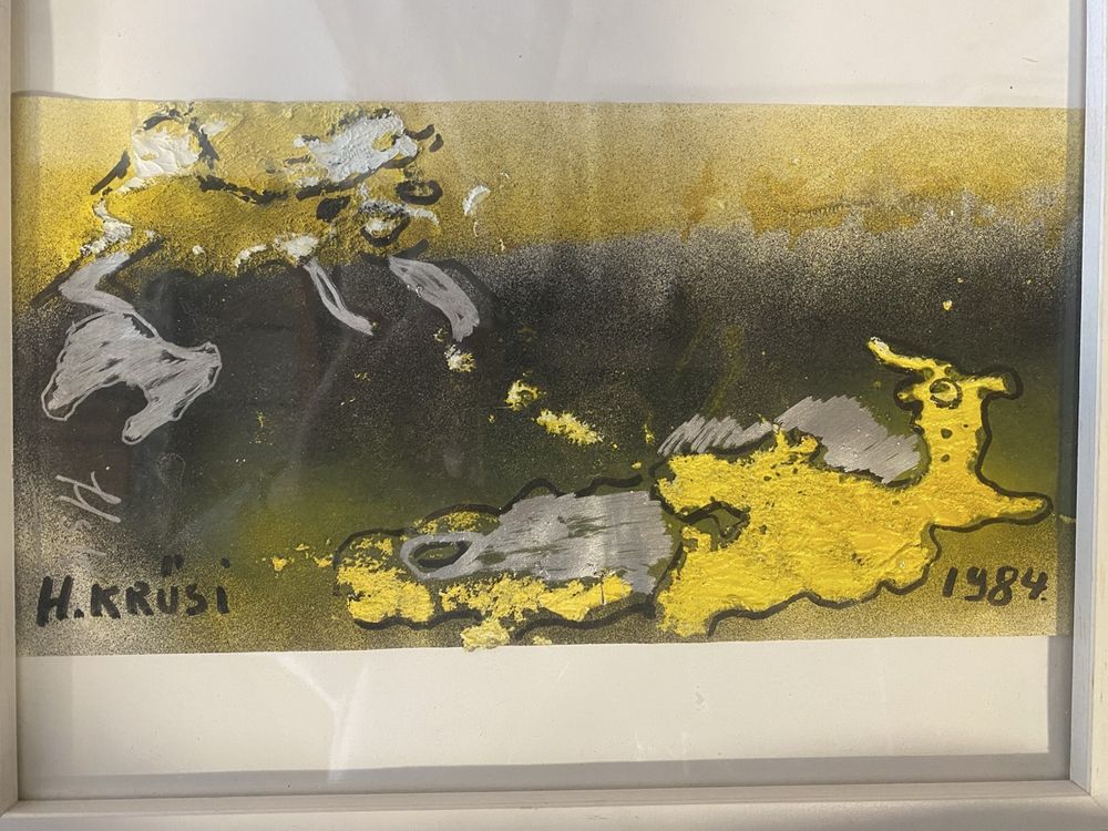 GEMÄLDE HANS KRÜSI CH „ 3 FABELTIERE „ 1984 (Gebraucht) in St. Gallen ...