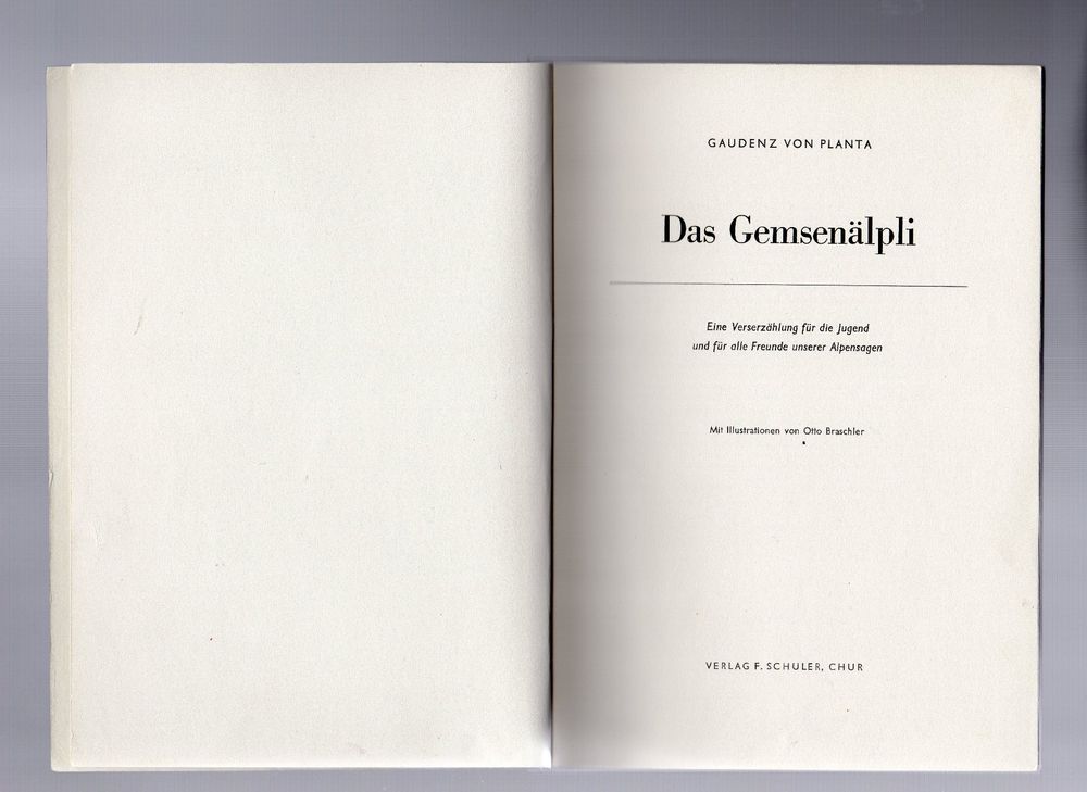 Das Gemsenälpli Gaudenz von Planta 1947 | Kaufen auf Ricardo