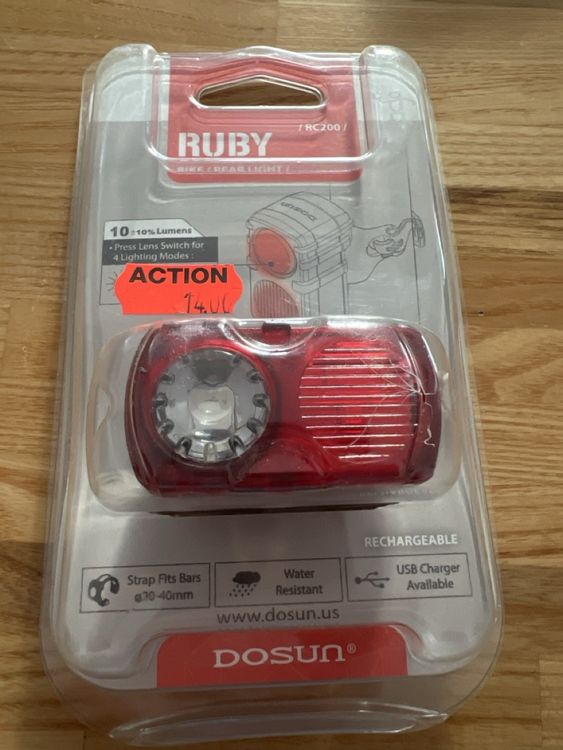 DOSUN Ruby RC200 Rücklicht, USB Aufladbar, Neu, OVP! (Neu und ...