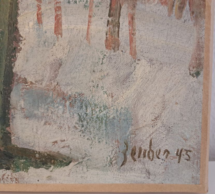 Rudolf Zender (1901-1988): Gemälde vom roten Haus (Gebraucht) in ...