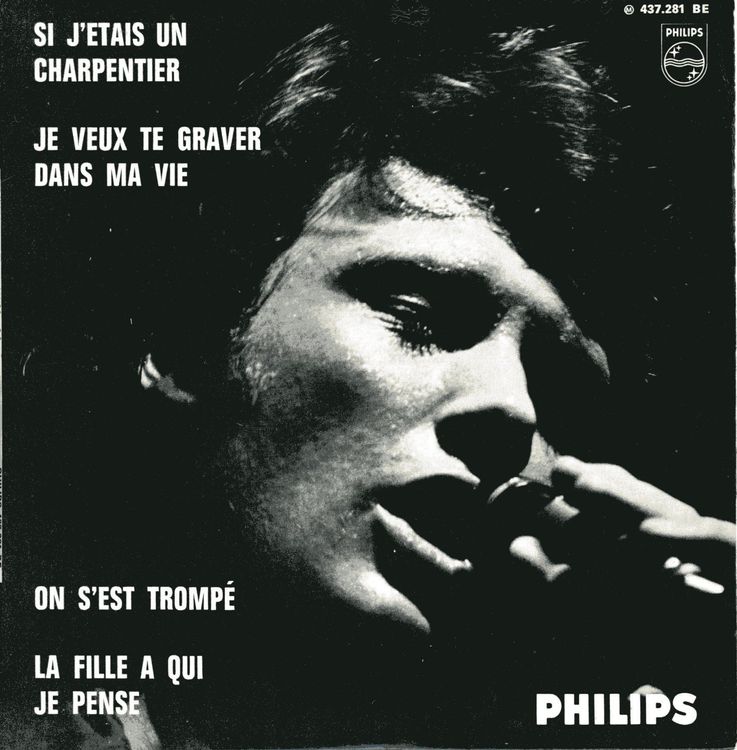 Super 45t EP - JOHNNY HALLYDAY Si j'étais un charpentier (Gebraucht) in ...