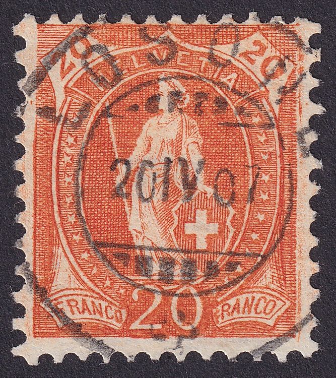 86A, Stehende Helvetia mit Vollstempel LOSONE TI (Gebraucht) in Ebikon für CHF 20 – mit ...