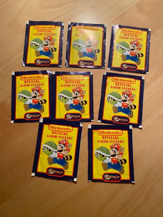 Merlin 1992 - Nintendo Official Album Stickers - 8 Packs (Neu (gemäss ...