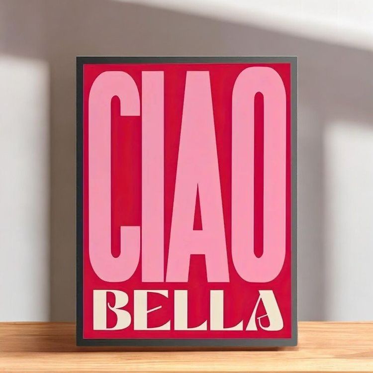 Affiche Poster Art Mid-Century CIAO BELLA Itale Italia (Neuf avec ...